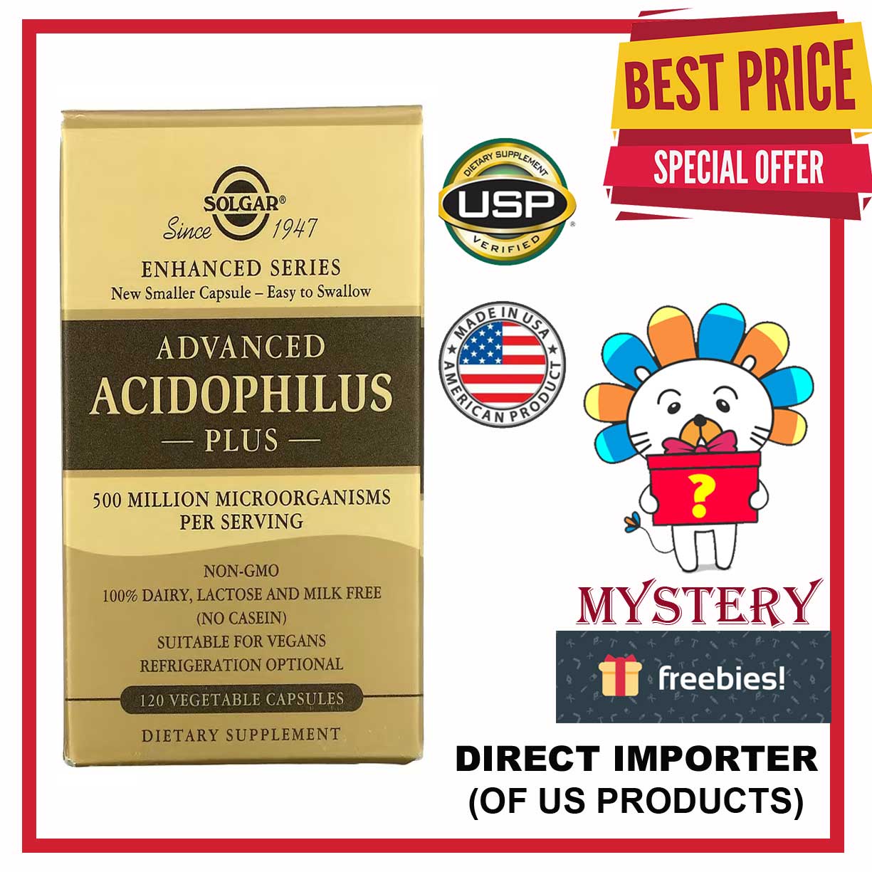 Solgar, Advanced Acidophilus Plus, 120 Vegetable Capsules | Lazada PH