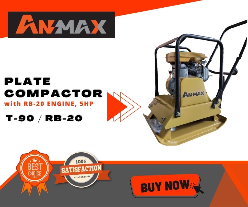 ANMAX PLATE COMPACTOR with RB-20 ENGINE, 5HP (T-90/RB-20) | Lazada PH