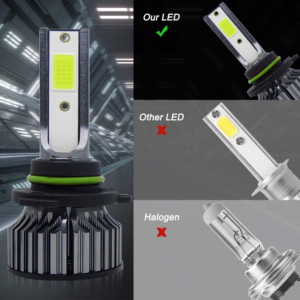 Combo LED H11 Headlight White Bright High Low Beam Bulbs for Toyota ...