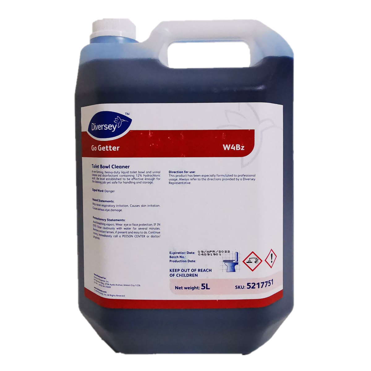 Go Getter (Diversey) 5liters Toilet Bowl Cleaner | Lazada PH