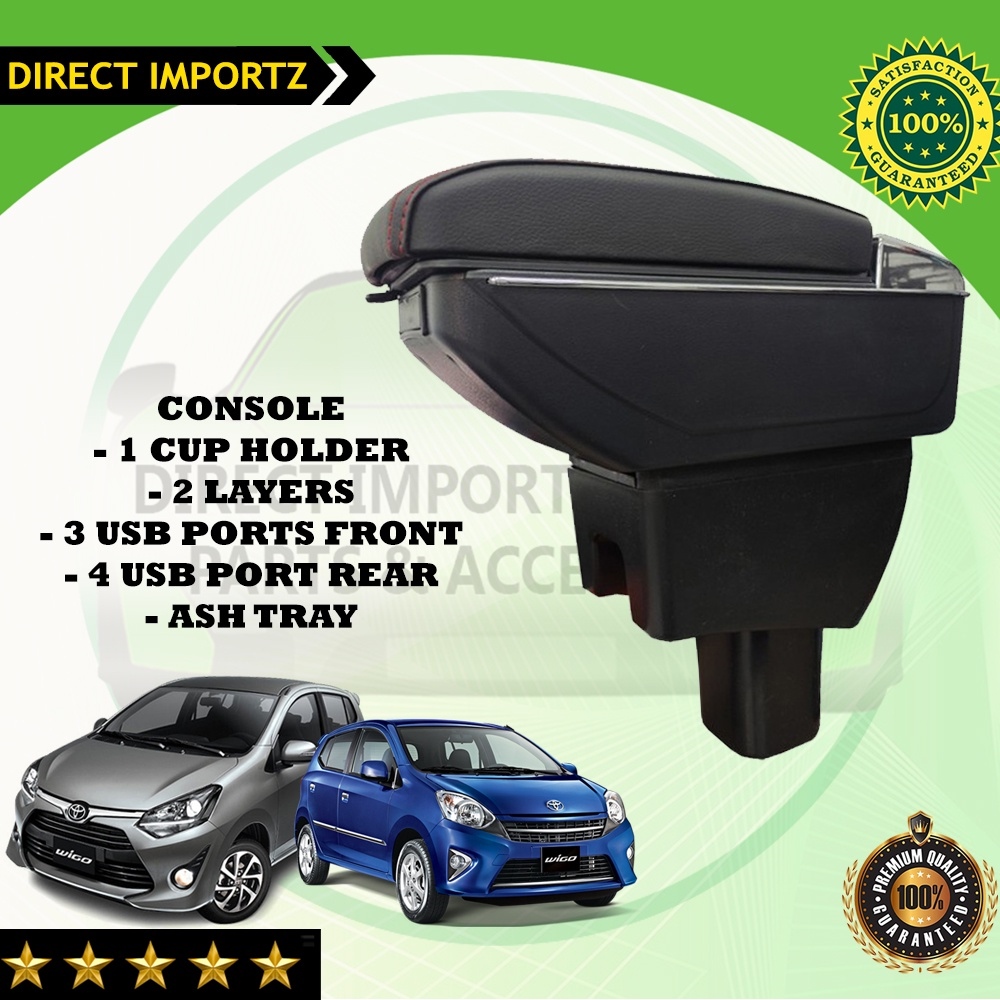 Toyota Wigo 2013 to 2023 Arm rest Console Box Double Layer 2015 2016 ...