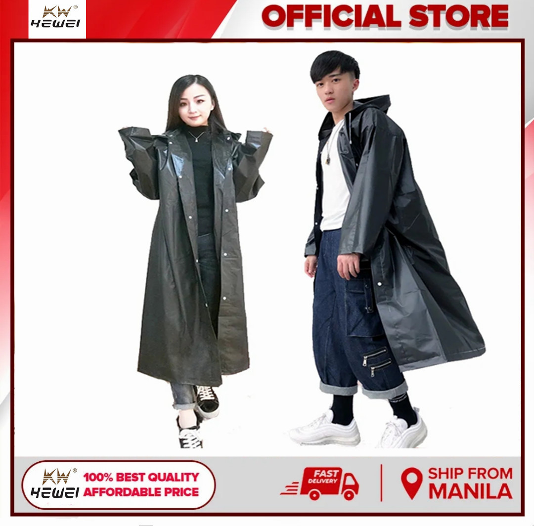Black Color Eva Raincoat Lightweight Unisex Raincoat for Adult ...