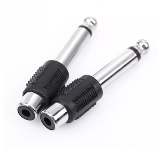 2PCS RCA TO PL MONO 6.35mm Connector Adapter | Lazada PH