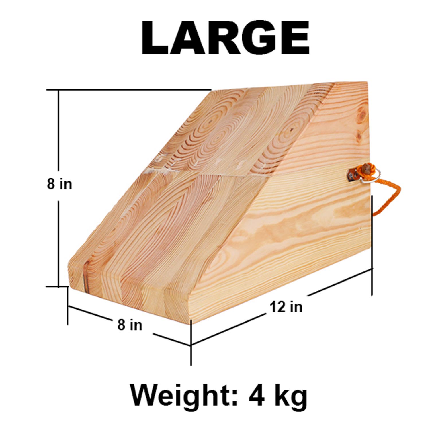 1Electronics 1pc WOODEN WHEEL CHOCK (4inx4in), (6inx6in), (8inx8in ...
