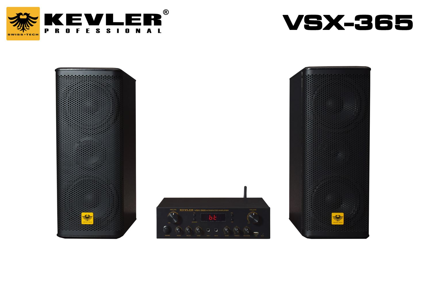 Kevler Professional VSX-365 2X6.5" 300W Mini Component Speaker Set ...