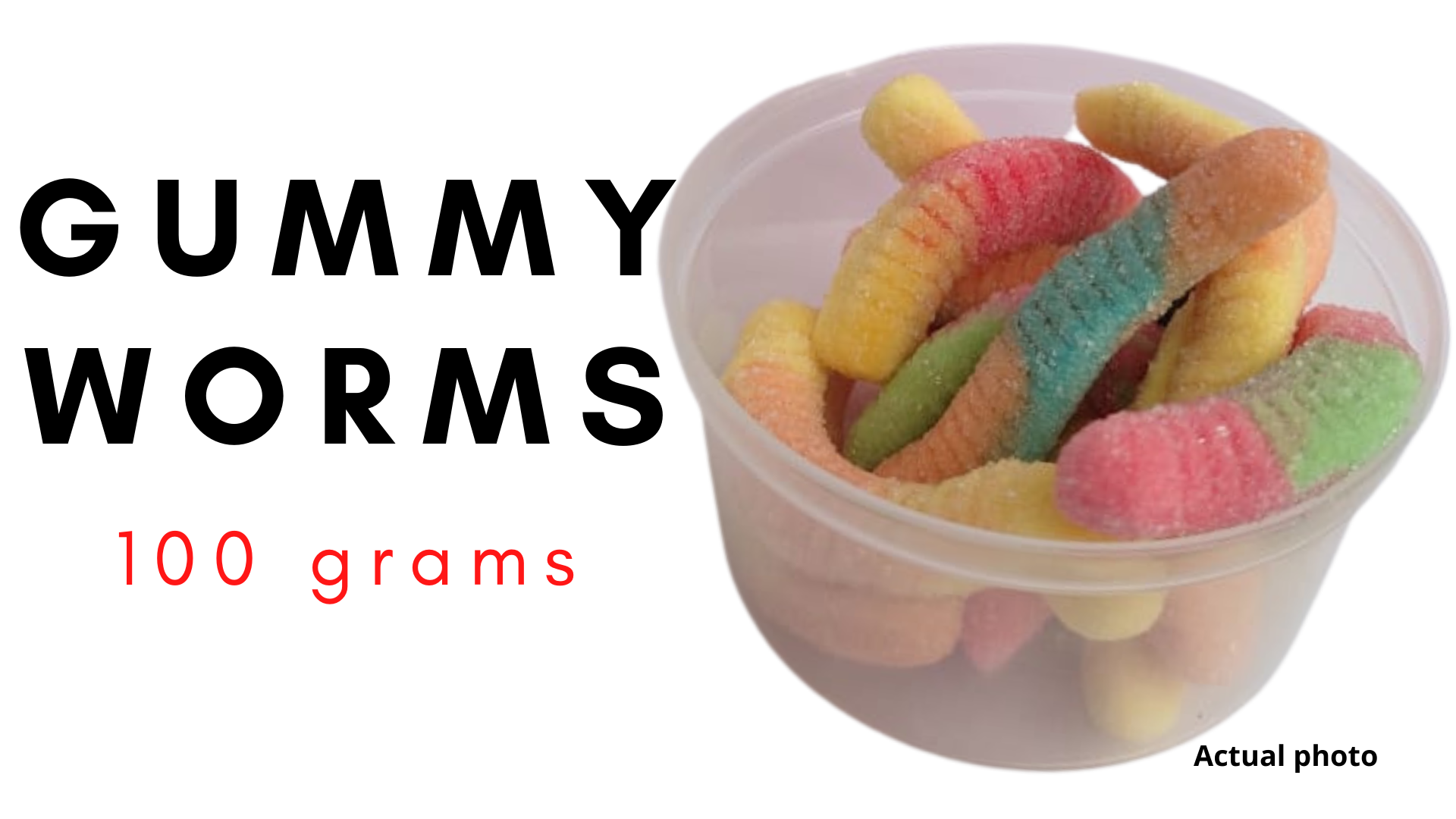 GUMMY WORMS 100 GRAMS - BEST CANDY SNACK ( ACTUAL PHOTO ) | Lazada PH