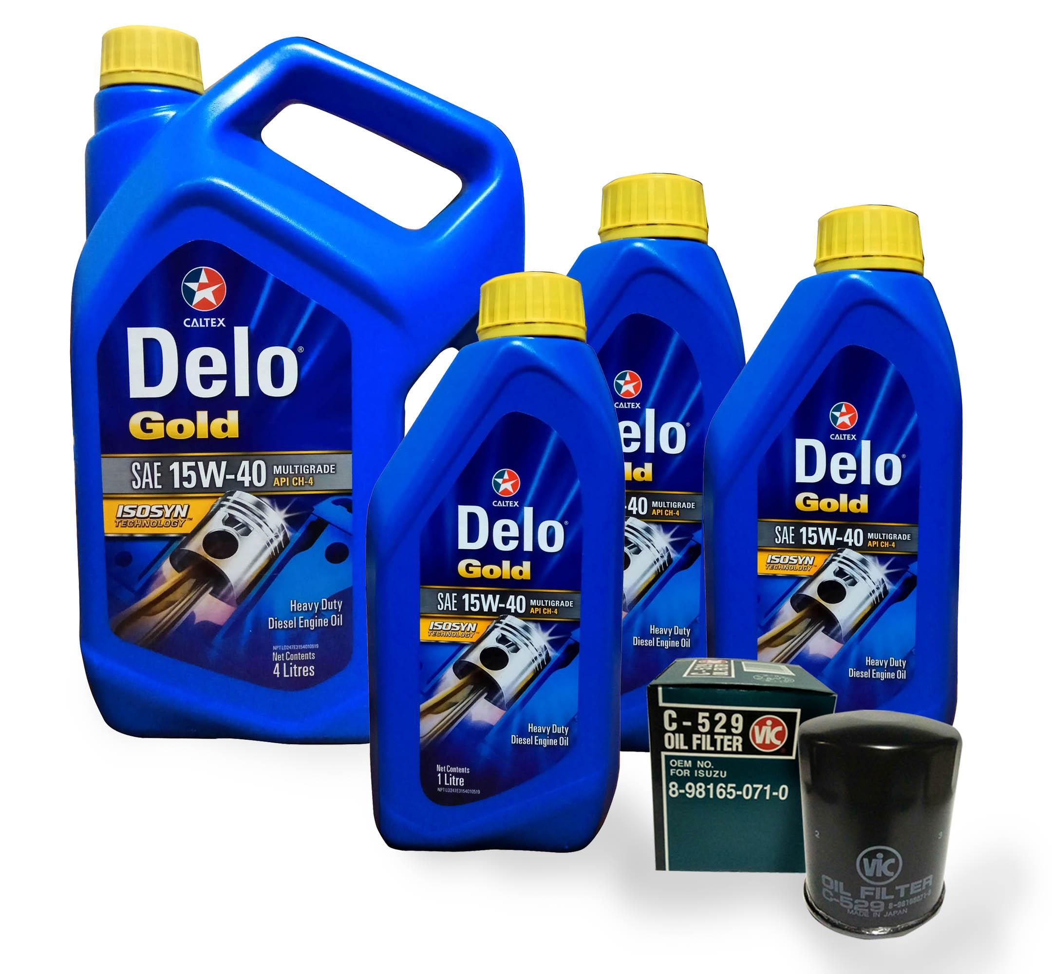 Caltex Delo Gold Multigrade Diesel Engine Oil SAE 15W-40 Oil Change ...
