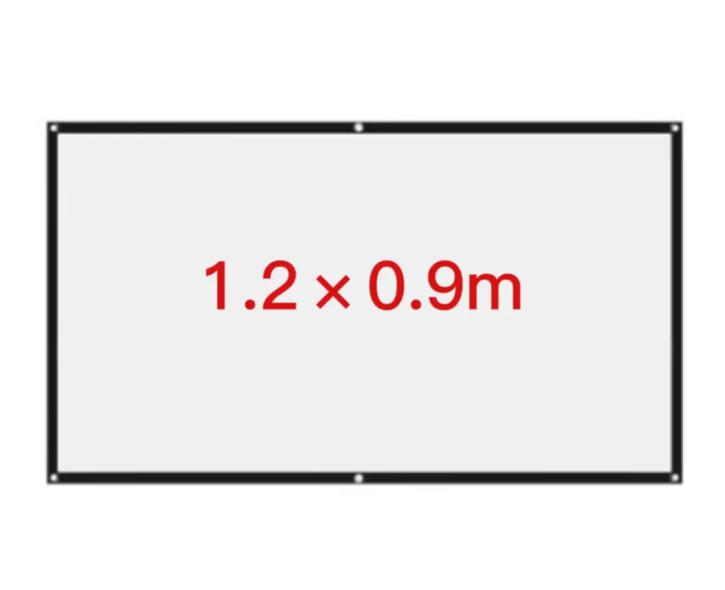 60/72/150 Inch HD Projector Screen 16:9 Wall Mounted for Outdoor Home ...