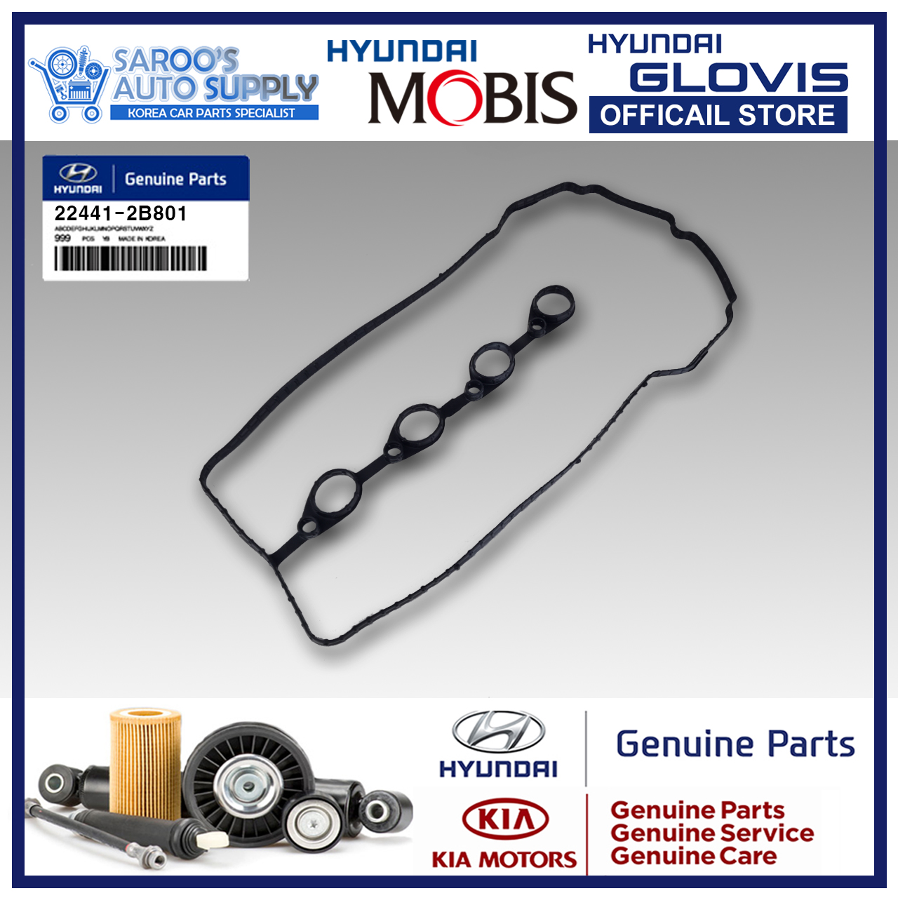 [Genuine] Cylinder Head Cover Gasket / Rocker Cover Gasket For Elantra ...