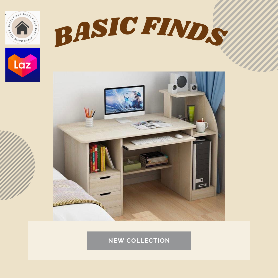 BASIC's Multifunctional Computer Desk with Shelves | Lazada PH