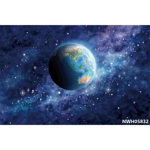 Laeacco Baby Birthday Photozone Universe Space Planets Glitters Earth ...