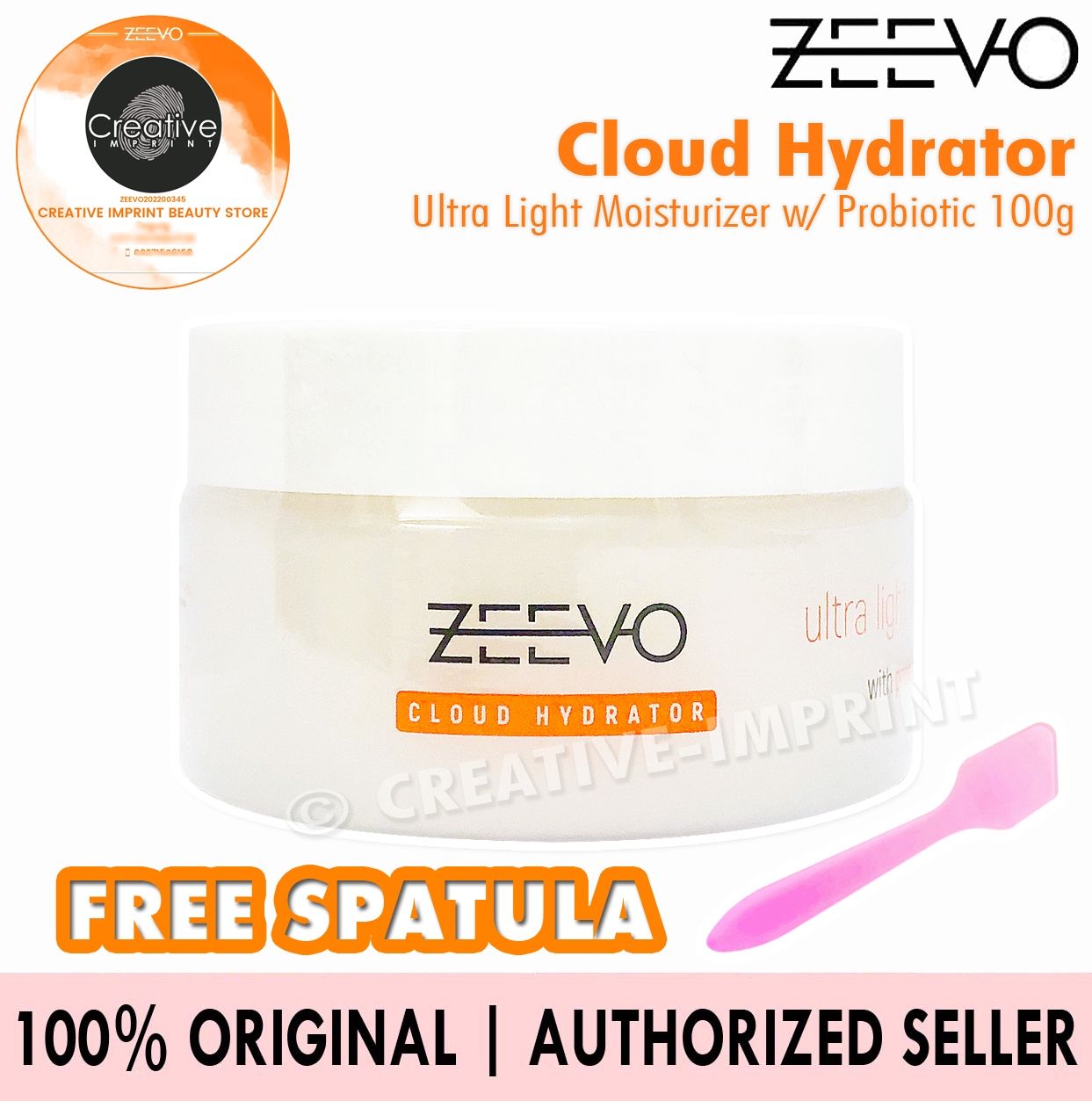 Zeevo Cloud Hydrator Ultra Light Moisturizer with Probiotic 100g [FREE ...