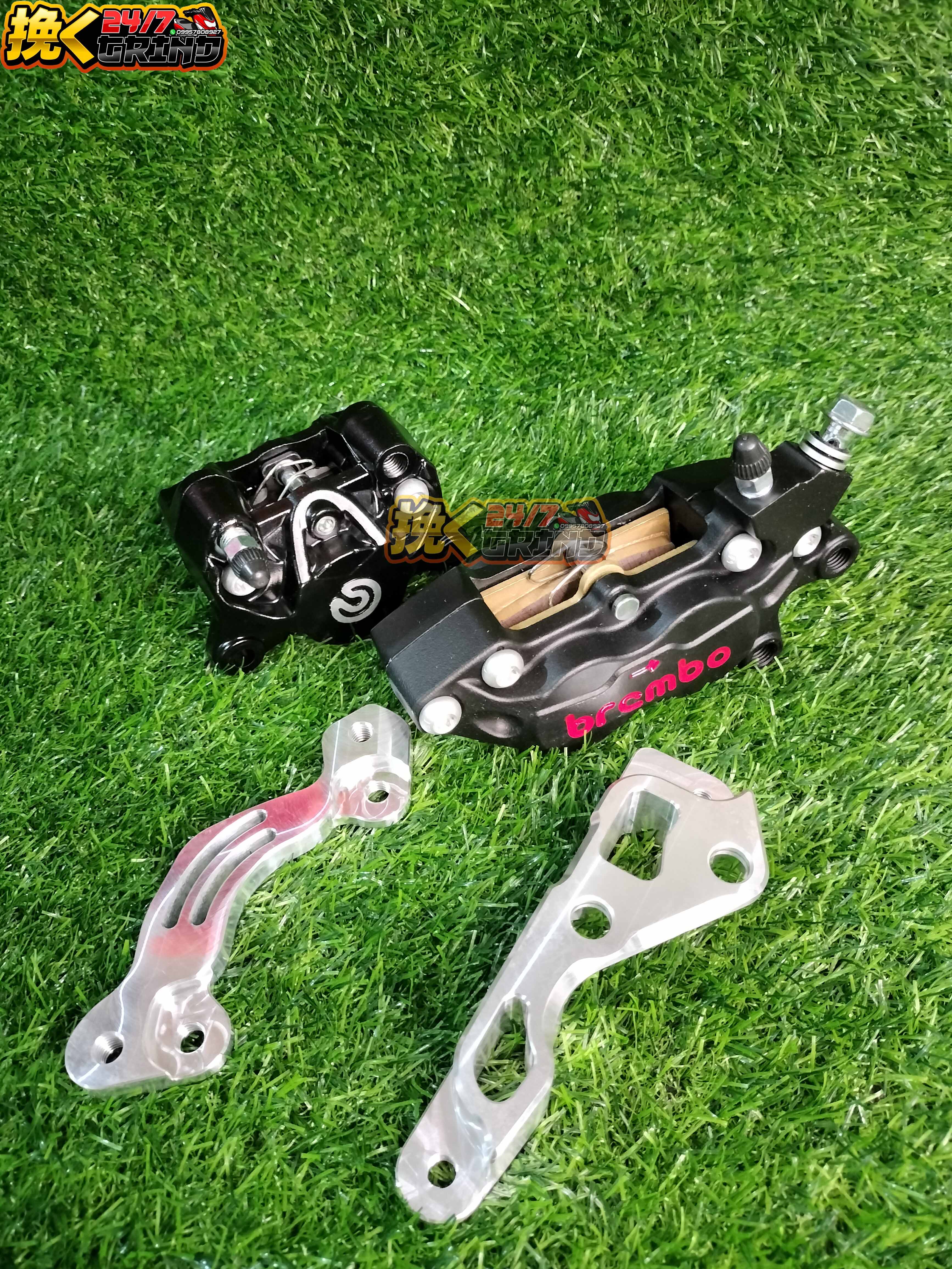 CALIPER 4 POT FRONT AND 2POT REAR WITH CNC BRACKET FOR NMAX V1 / NMAX ...