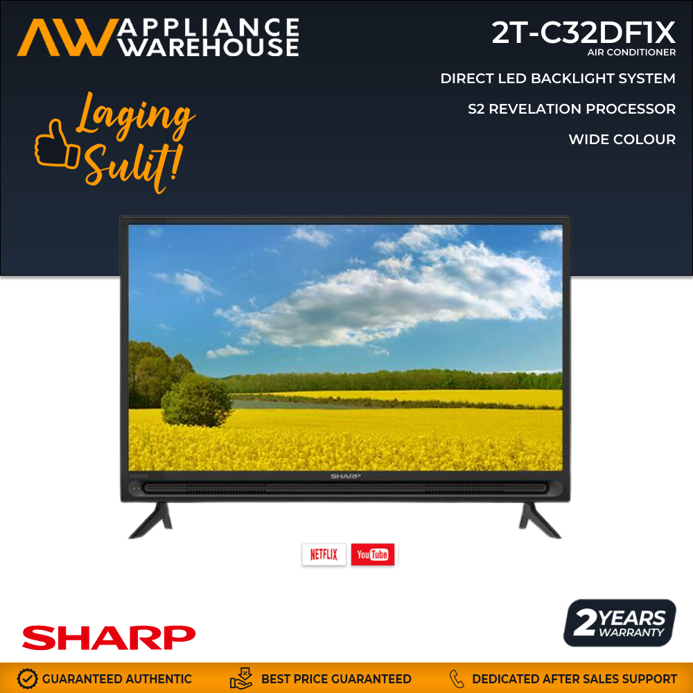 Sharp AQUOS 32 Inch HD Ready Easy Smart TV - 2T-C32DF1X (2 Years ...
