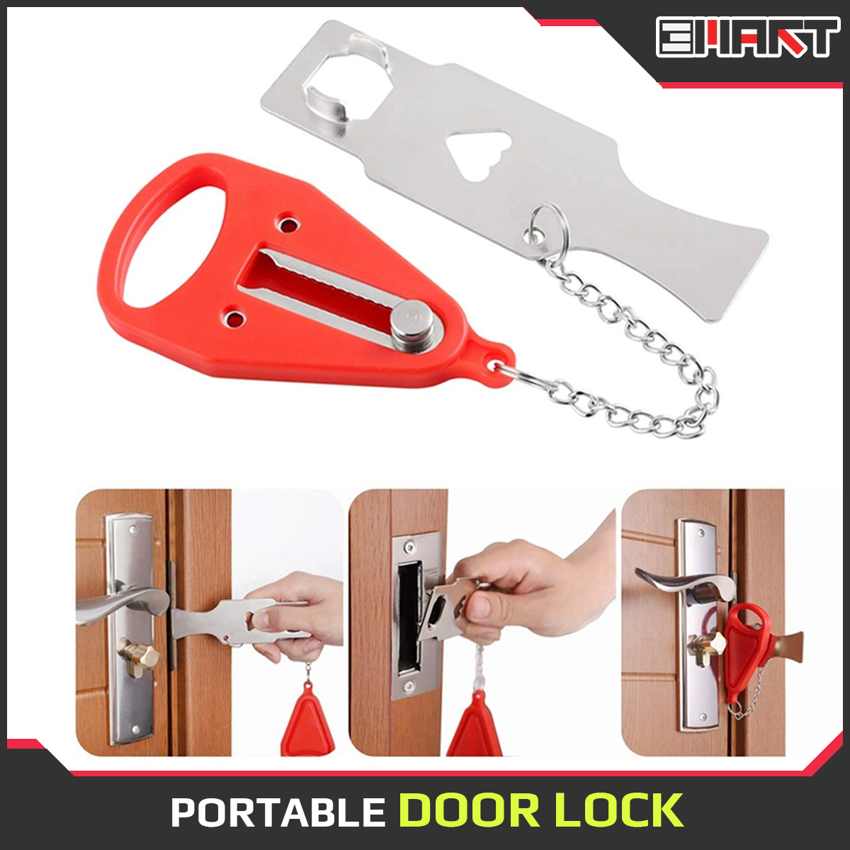 1 PC Portable Door Lock | Travel Lock | AirBNB Lock | School Lockdown ...