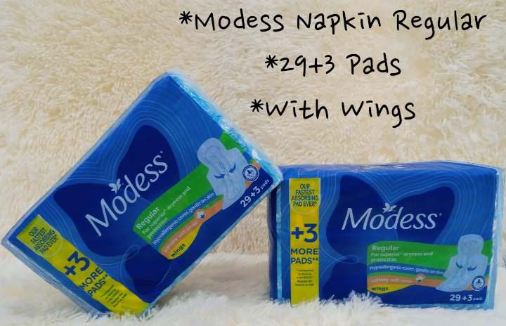 Modess Napkin Regular With Wings 29+3 Pads | Lazada PH