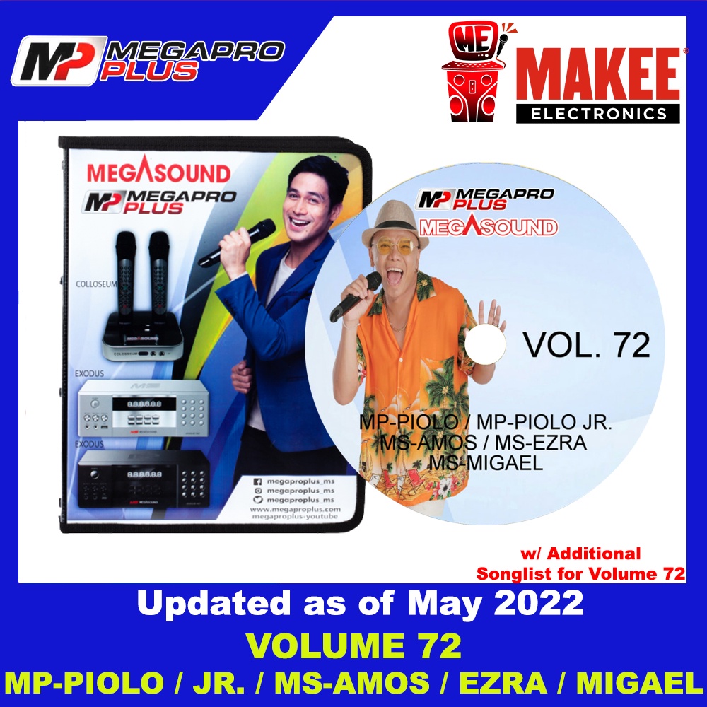 MEGAPRO PLUS LATEST CD SONGBOOK MP-100 Piolo , Piolo Jr , MS-Amos, MS ...