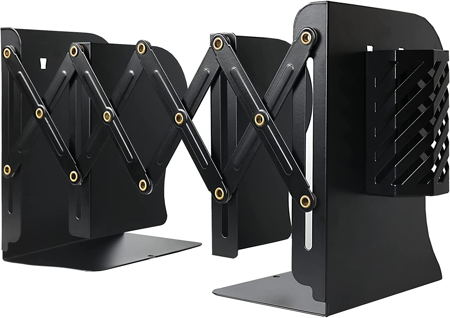 Expandable Book Stand Adjustable Metal Bookshelf Book Rack Support ...