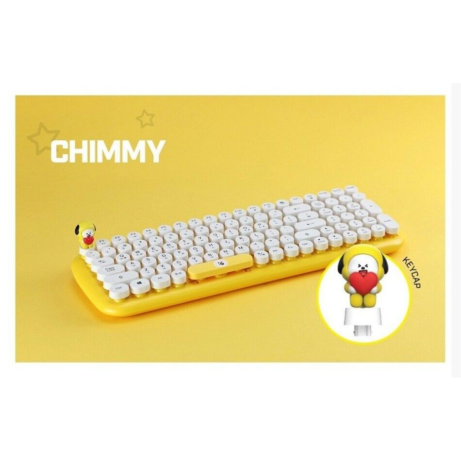 BT21 Official Baby Wireless Retro Keyboard + Keycap Line Friends Royche Authentic Goods K-POP ...