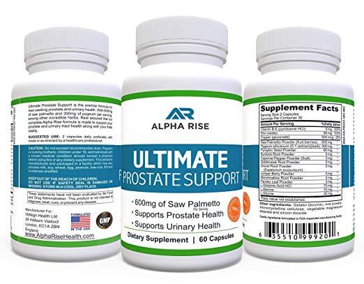 EXPIRY 09/2022 Alpha Rise Ultimate Prostate Support 600mg of Saw ...