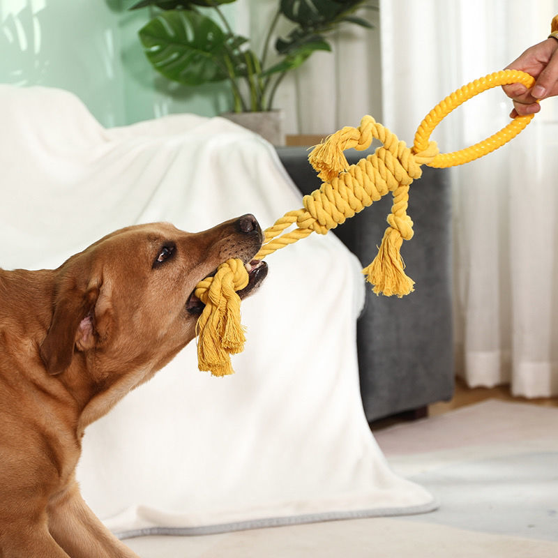 【CW】 Dog Toy Molar Bite Rope Golden Retriever Samo Big Dog Toy Knot Toy ...