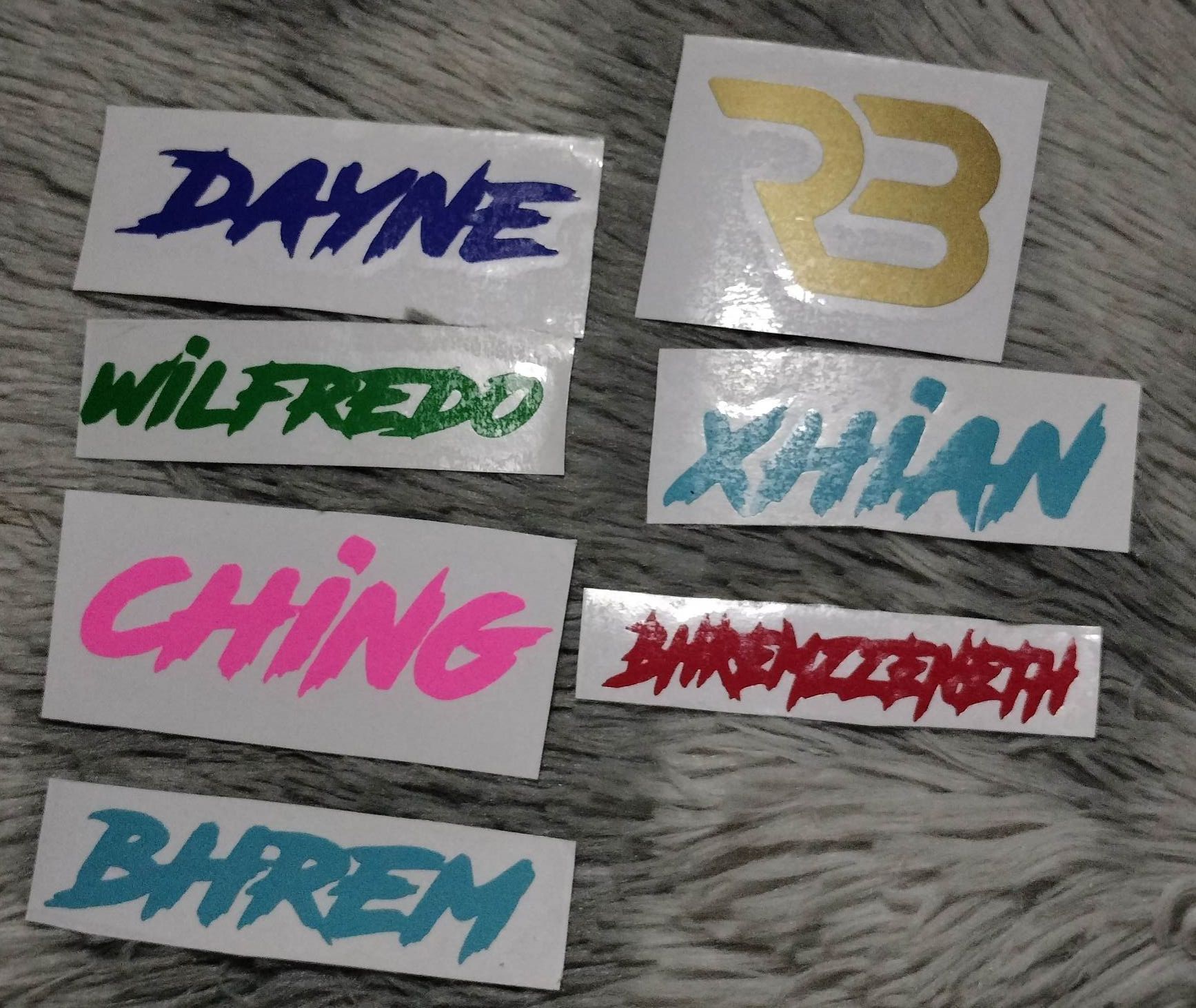 Customized | Decal Name | Label Stickers / Vinyl sticker water proof ...
