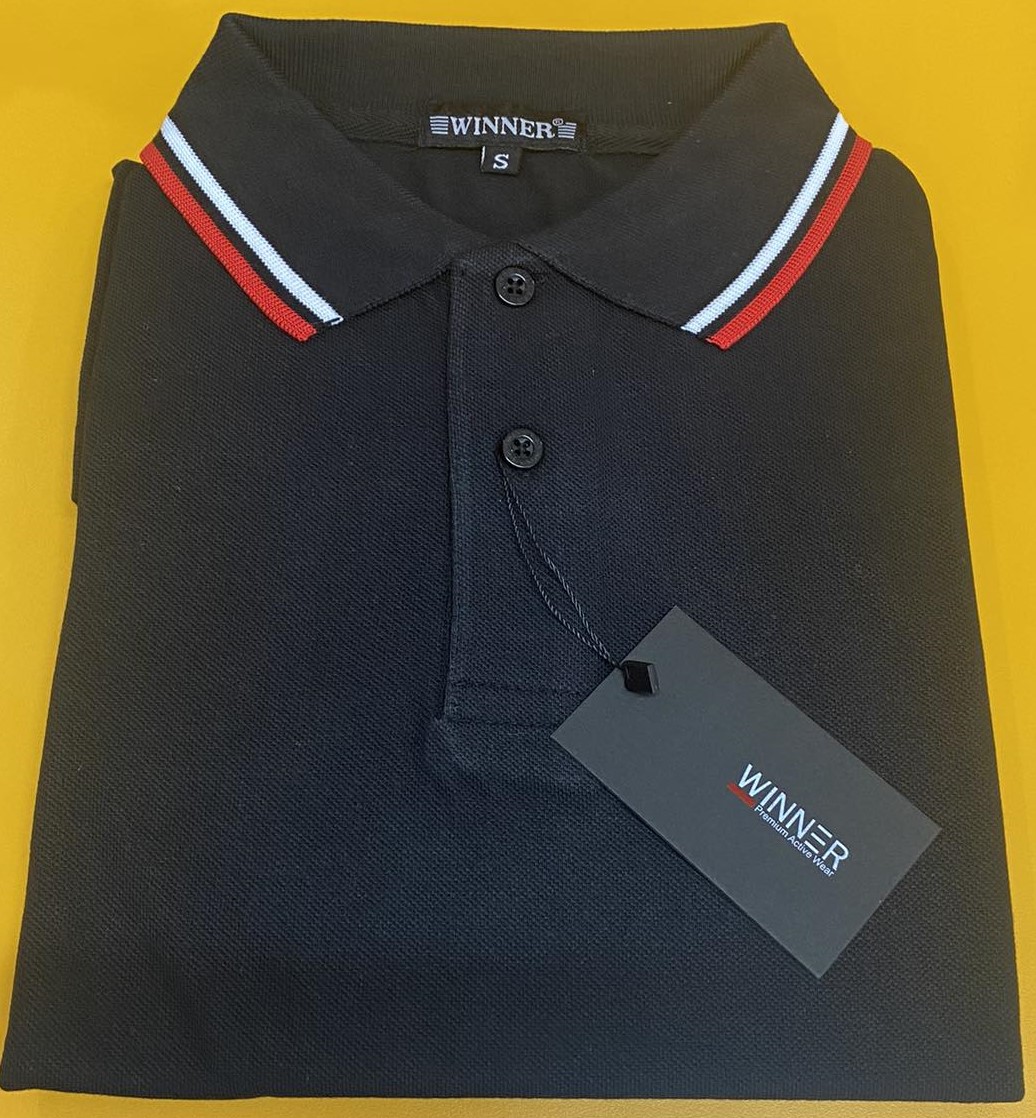 POLO SHIRT PREMIUM COMBI DOUBLE PIQUE WINNER BRAND | Lazada PH