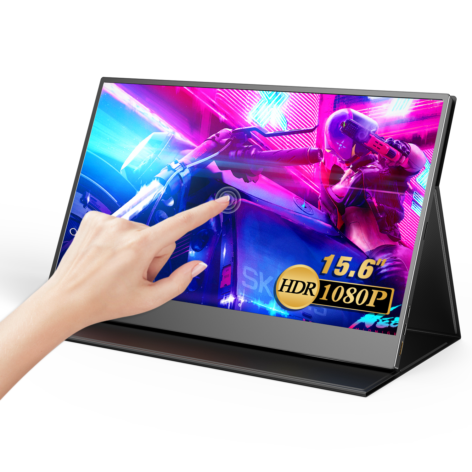 Portable Monitor -15.6inch FHD 1080P Laptop Monitor USB C HDMI Gaming ...