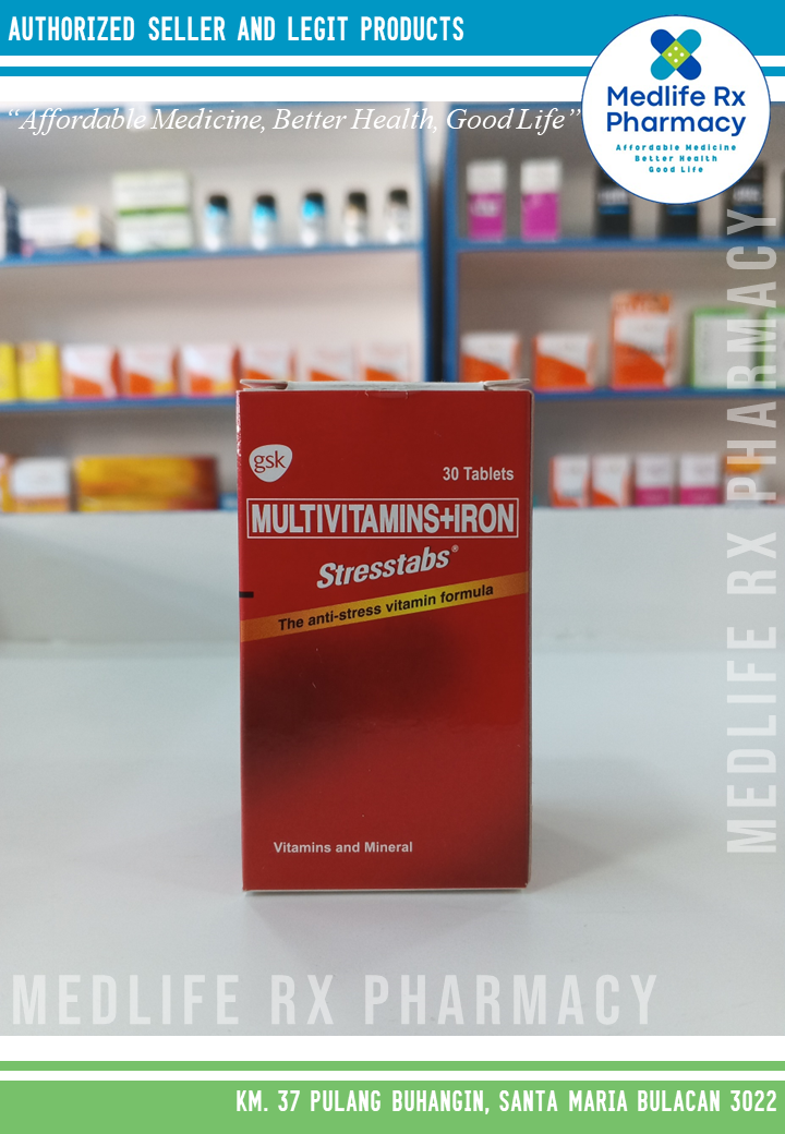 STRESSTABS - Multivitamins + Iron 30 tablets for fatigue, mental focus ...