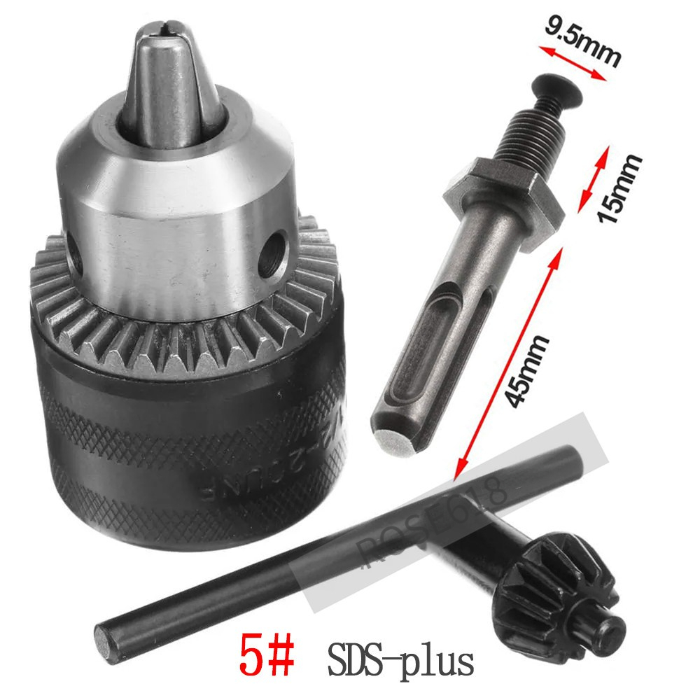 2-13mm Professional Heavy Duty Keyless Drill Bit Adapter, 1/2"-20UNF ...