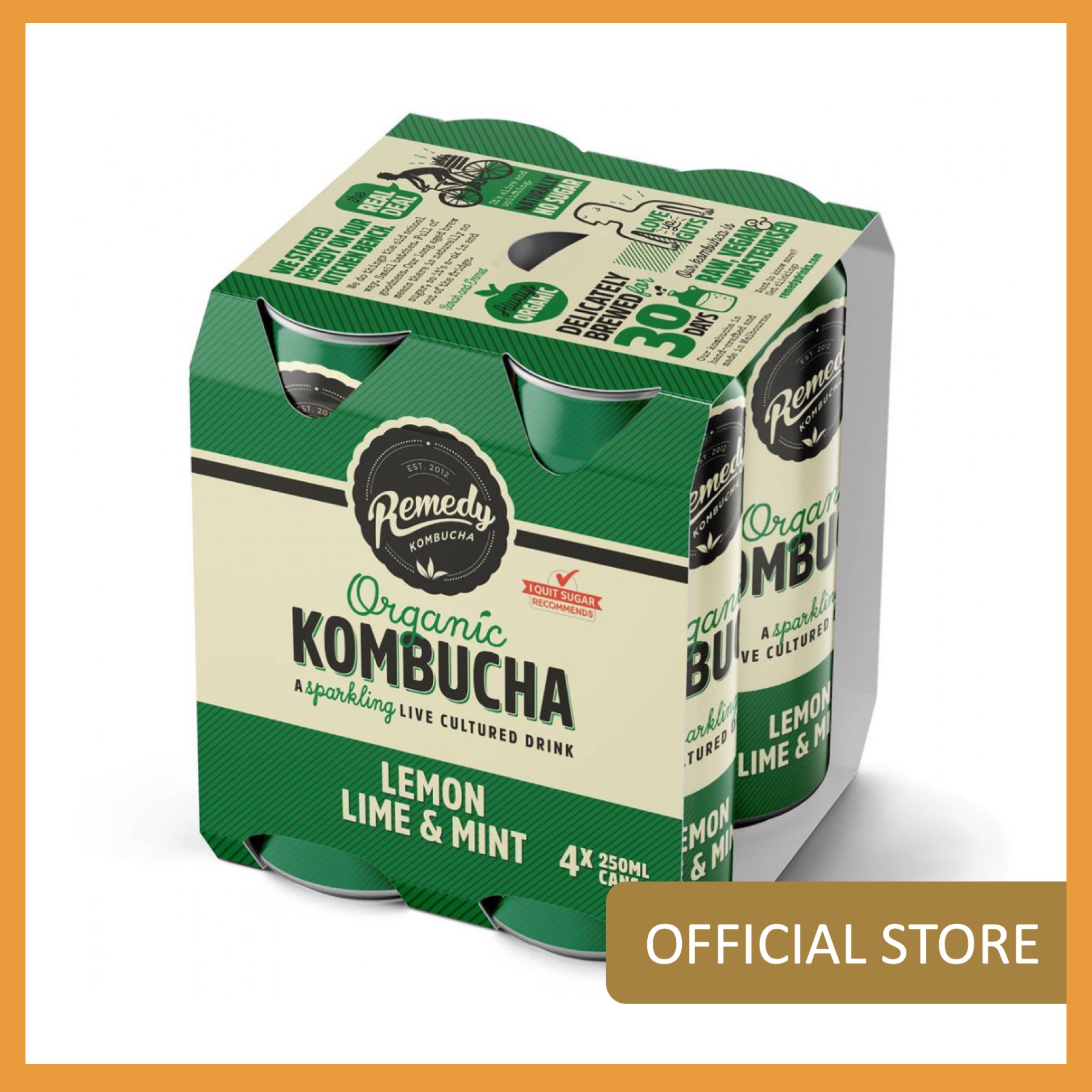 Remedy Kombucha Lemon Lime and Mint 4-pack ( MAXIMUM OF 6 PACK PER ...