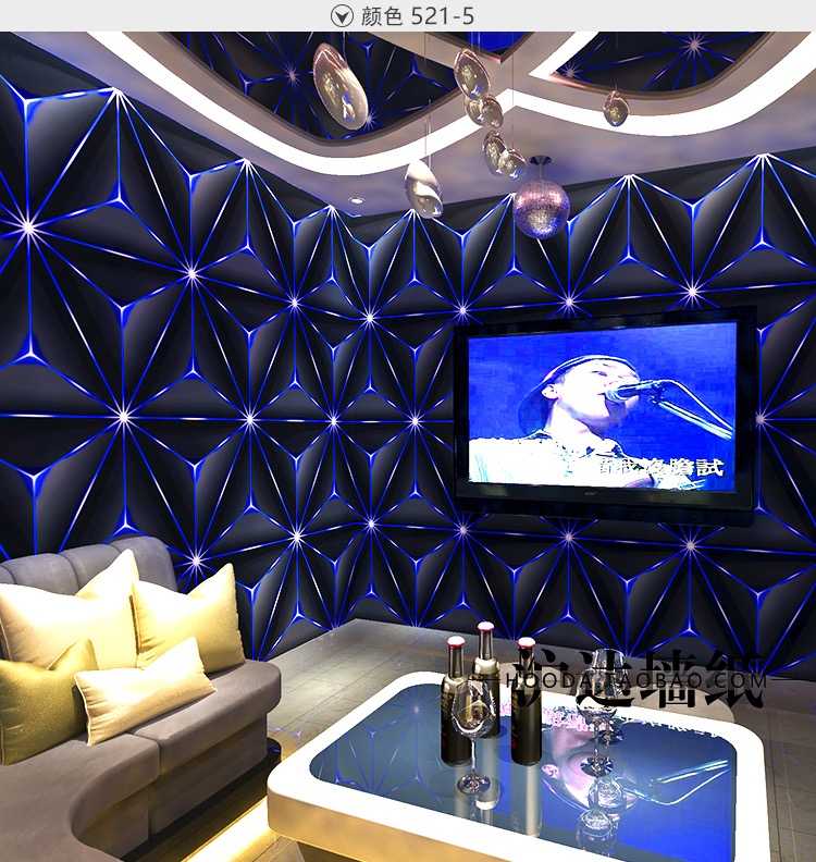 ktv wallpaper karaoke flashing wall cloth 3d stereo reflective special ...