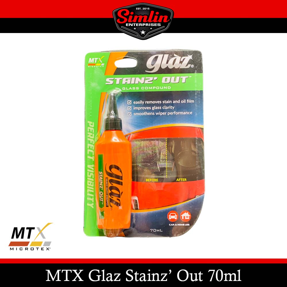 Microtex MTX Glaz Stainz Out Glass Detailing 70ml | Lazada PH