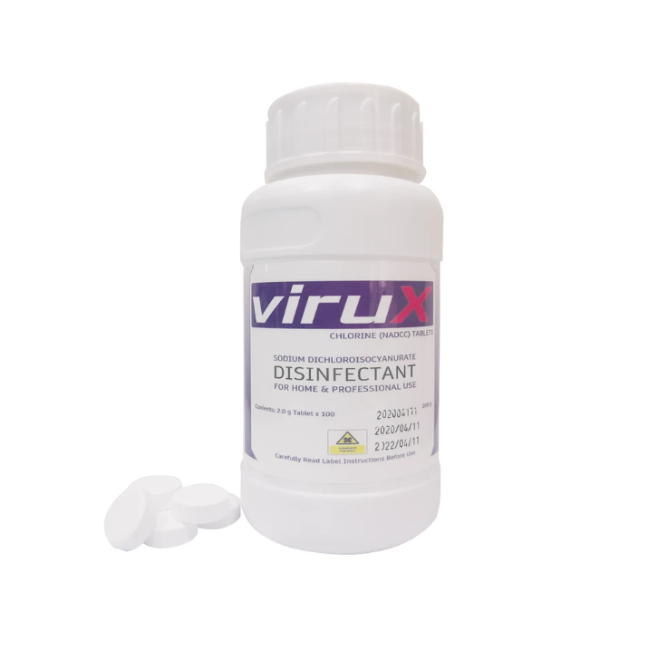 Virux Chlorine (NaDCC) Tablets Sodium Dichloroisocyanurate Disinfectant ...