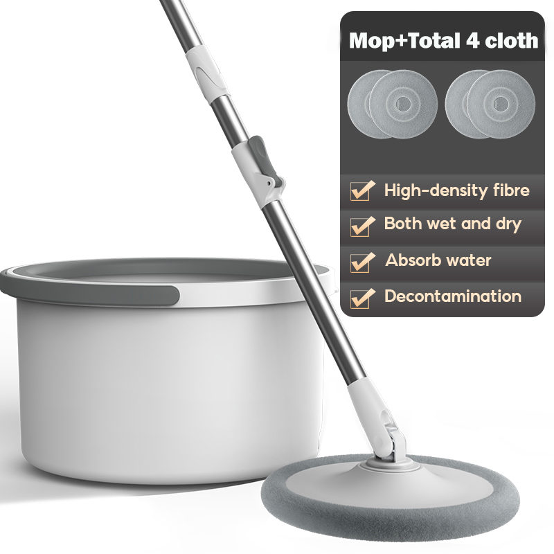 Round Self Wash Spin Mop Sewage Separation Mop with Bucket Wet and Dry ...