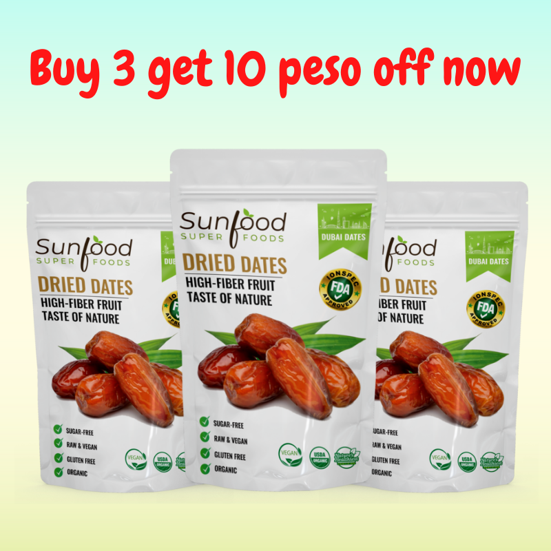 [ Made in Saudi ] Pitted Dried Dates by Sunfood 200grams Pure Dried ...