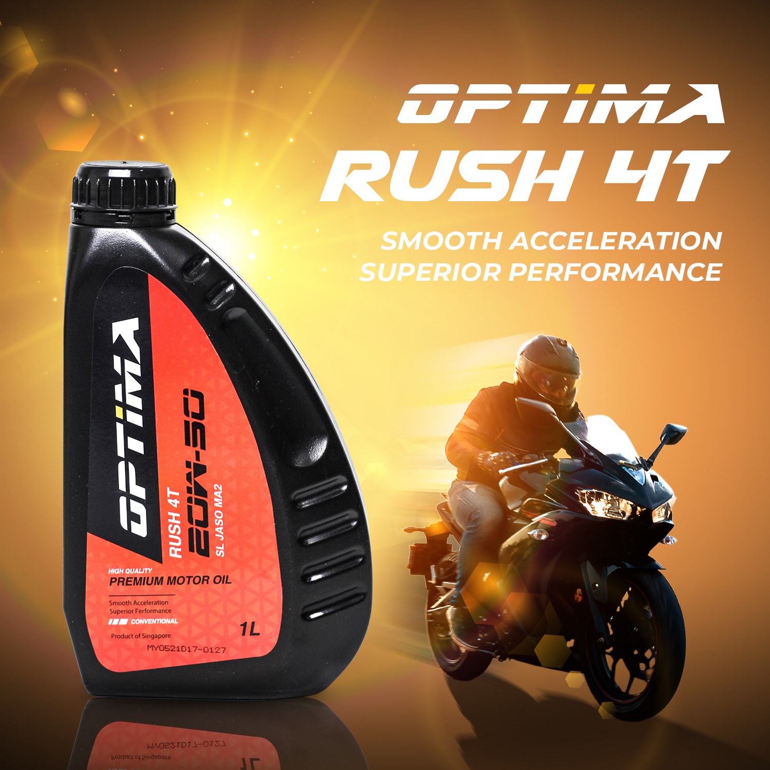 "OPTIMA" RUSH 4T 20W50 SL JASO MA 1L | Lazada PH