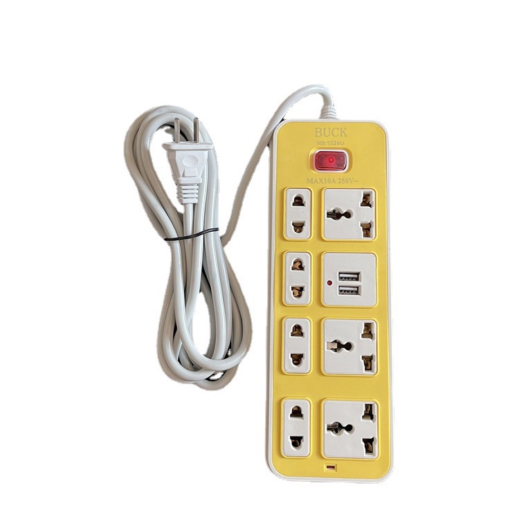 2.6M High Power Expansion Socket With Switch Universal Socket Cord Usb ...