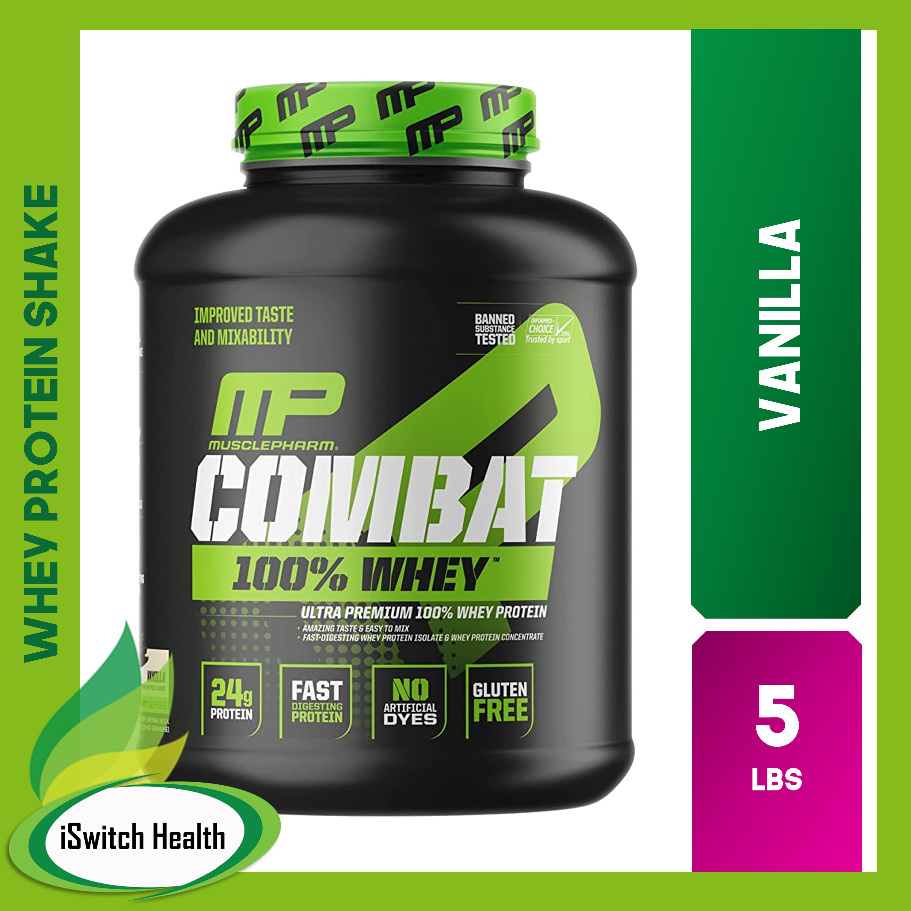 Musclepharm Combat 100% Whey: Fast-Digesting Protein - 5lbs ...