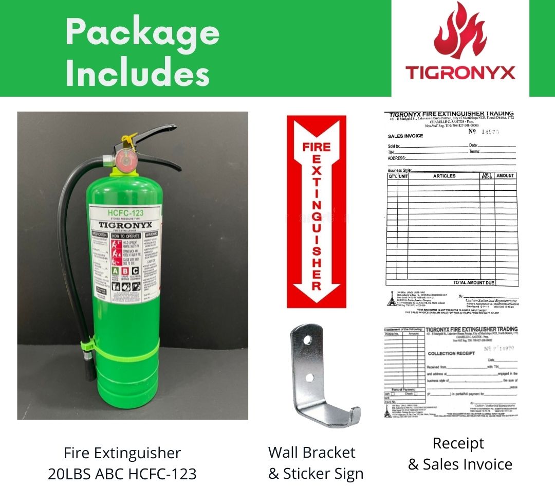 Fire Extinguisher HCFC 123 20LBS Green | Lazada PH