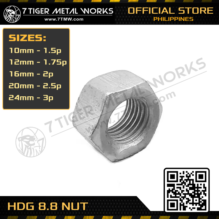 HDG Nut / Hot Dipped Galvanized Nut 8.8 | Lazada PH