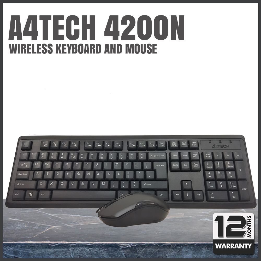 A4Tech 4200N Wireless Keyboard and Mouse with drain holes design ...