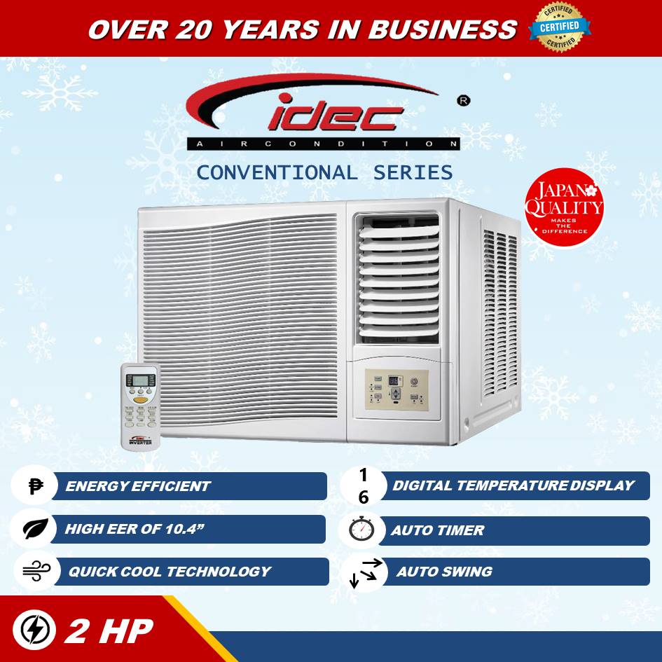 IDEC 2 HP Window Type Non-Inverter Aircon Series Airconditioner with ...