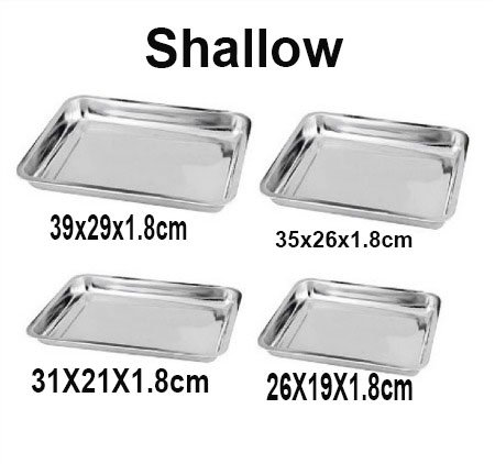 Heavy Duty Makapal Malalim Deep Food Tray Serving Tray Stainless Steel ...