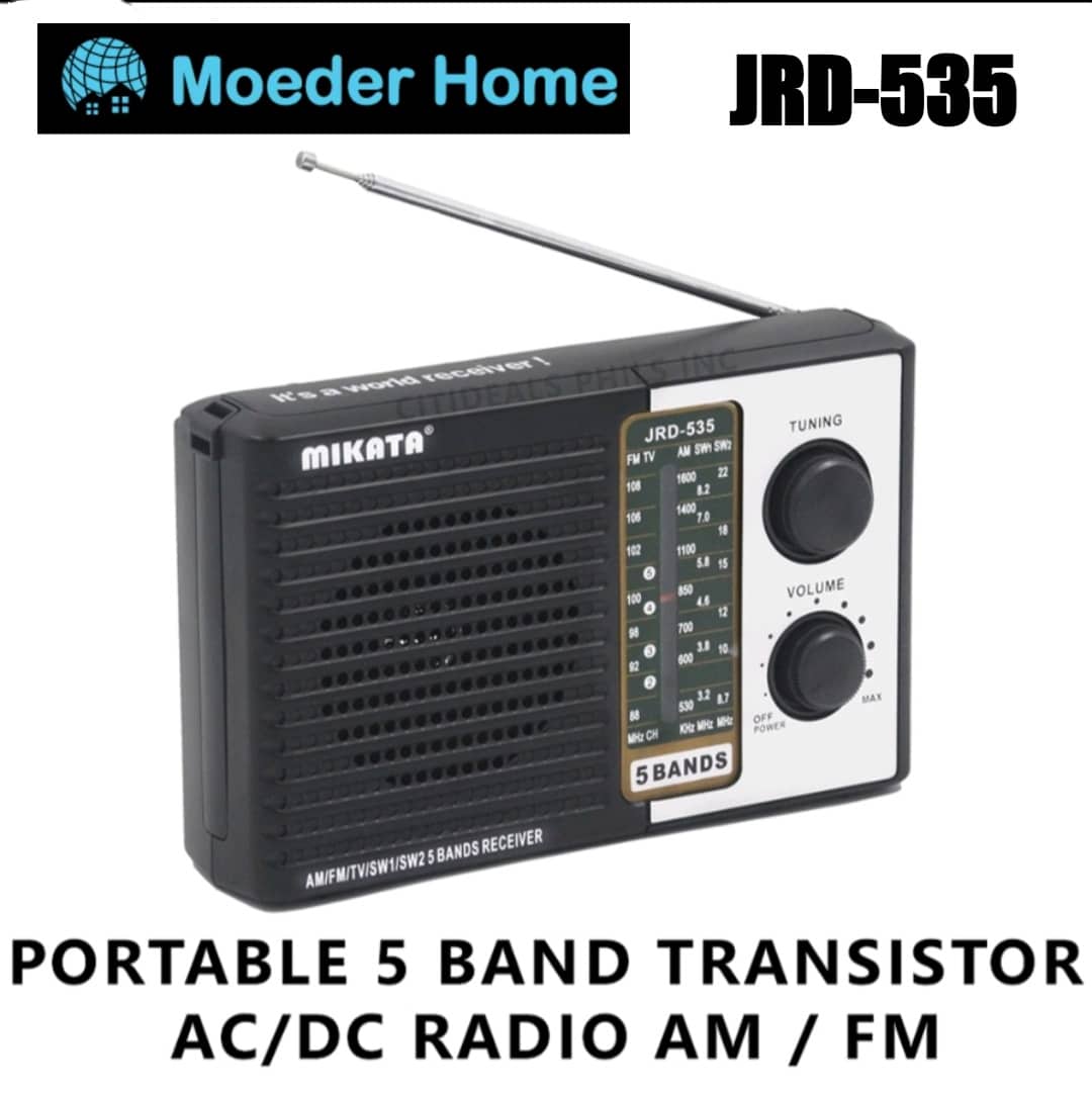 Mikata Portable 5 Band Transistor AC/DC Radio AM/FM High Sensitivity ...