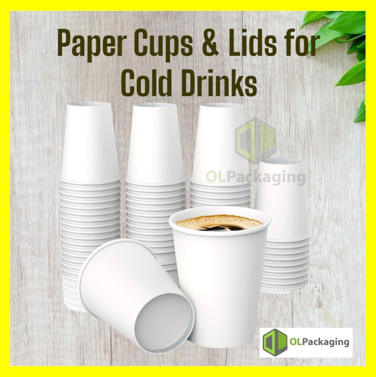 50/100pcs White Paper Cups 12/16/22oz & Lids (80/90mm) | Lazada PH