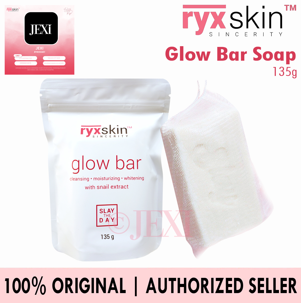 Ryx Glow Bar Soap 135g with Snail Extract (Authentic, Authorized ...
