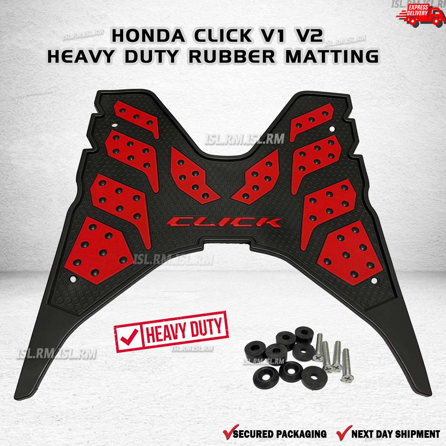 Honda Click V1 V2 Heavy Duty Rubber Matting with complete bolts ...
