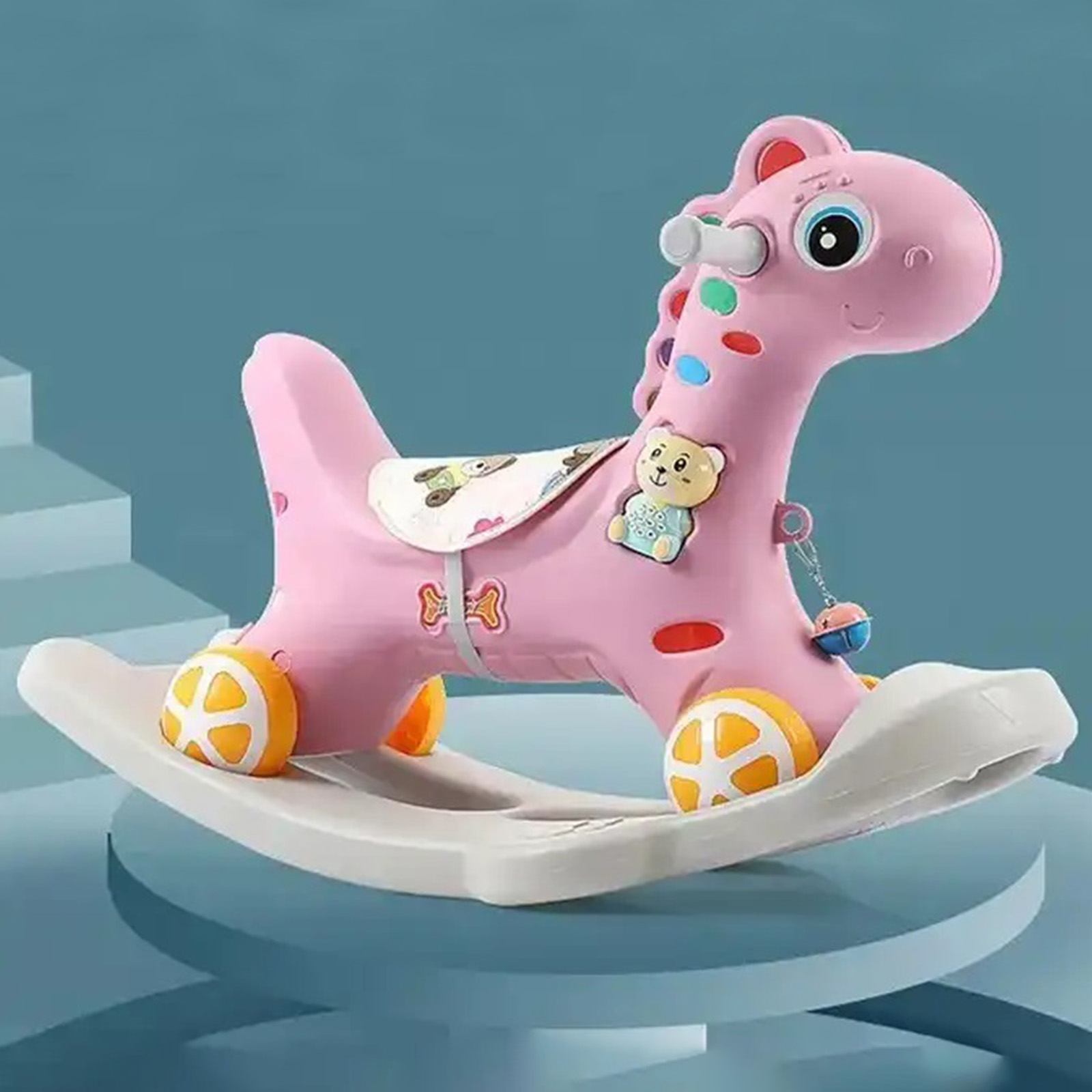 Children's Rocking Horse Kid Gift: 3-in-1 Rocking Horse Rider Push Car ...