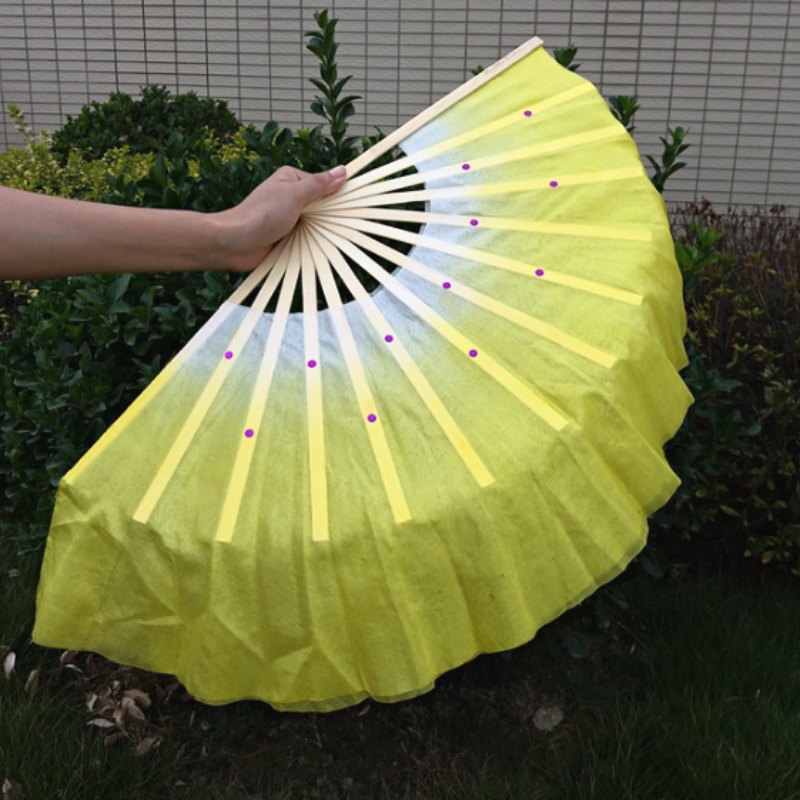 Soft Colored Large Flutter Fan Handheld Folding Dance Big Pamaypay ...